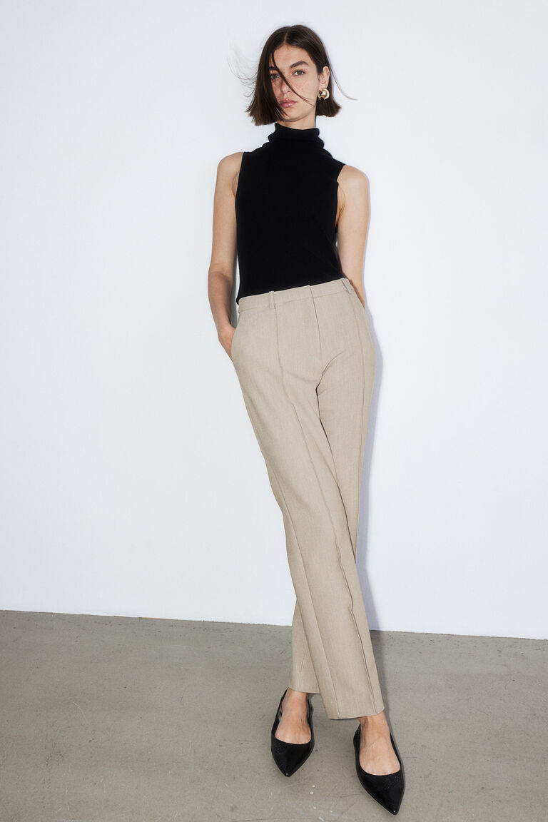 Crease-leg trousers