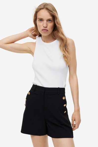 Button-detail shorts