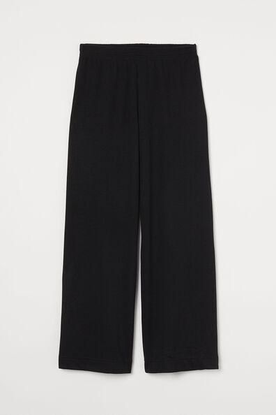 Straight jersey trousers