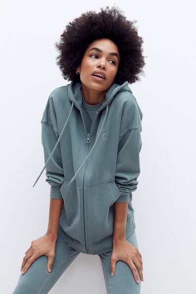 Zip-through hoodie