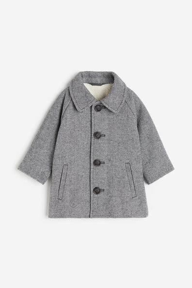 Pile-lined coat