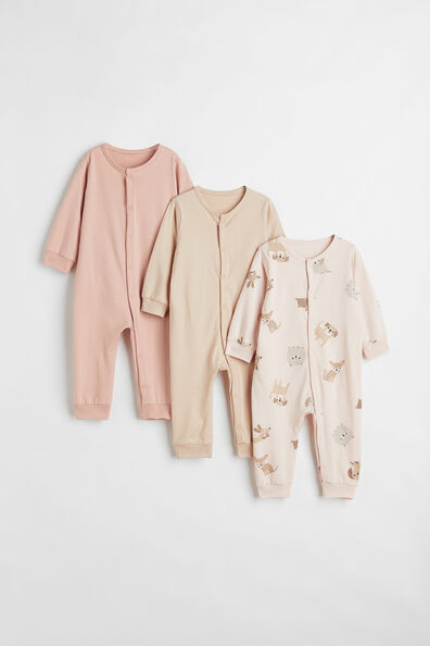 3-pack cotton pyjamas