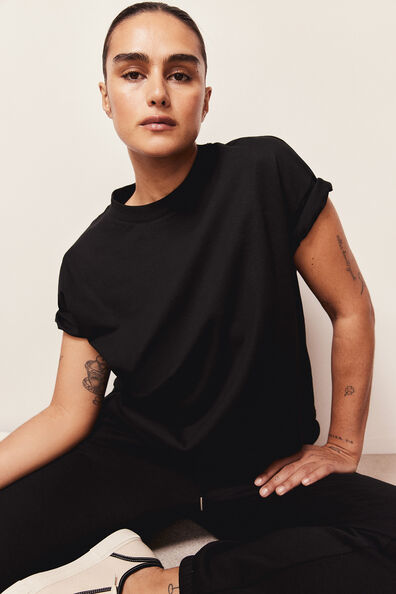 Boxy-style cotton T-shirt