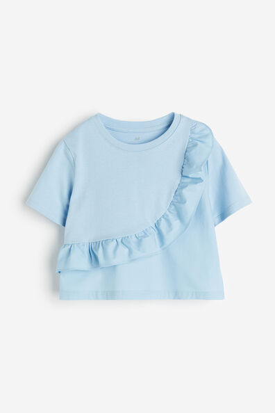 Frill-trimmed top
