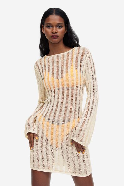 Textured-knit dress