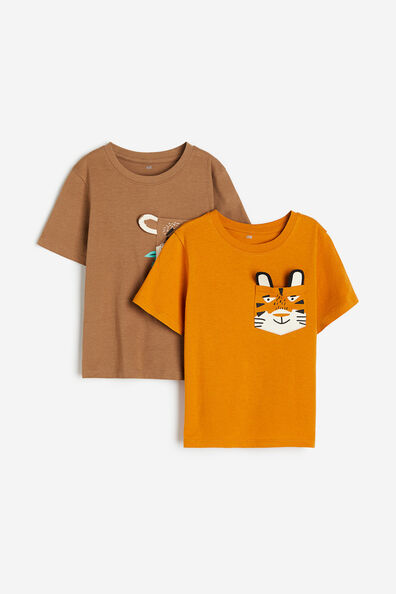 2-pack interactive detail T-shirts