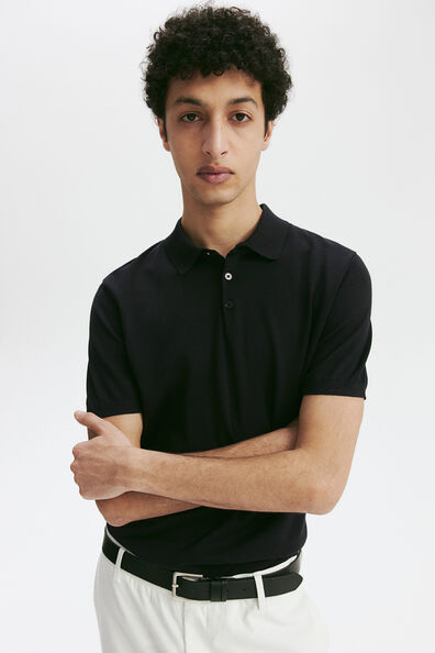 Slim Fit Silk-blend polo shirt