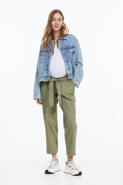 MAMA Paper bag cargo trousers