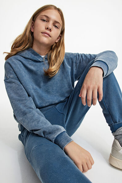 Washed-look hoodie