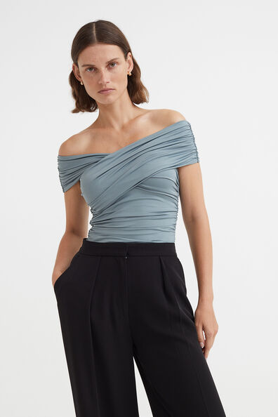 Draped off-the-shoulder body