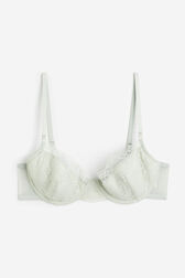 Padded underwired lace bra