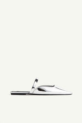 Metallic-coated mules