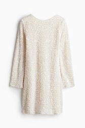 Sequined deep-back dress