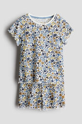 Overlock-detail cotton pyjamas