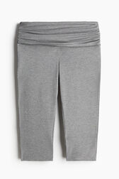 Foldover-waist Capri leggings