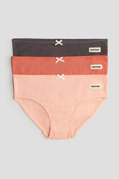 3-pack ribbed cotton briefs