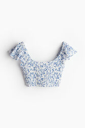 MAMA Cropped smocked top