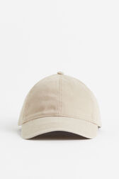 Washed-look denim cap
