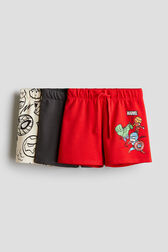 3-pack print-motif shorts