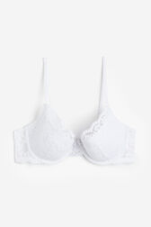 Padded underwired lace bra
