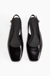 Leather slingbacks