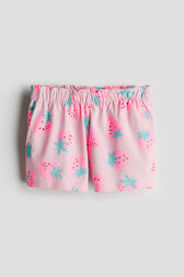 Patterned paper bag shorts