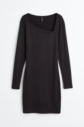 ซื้อ เดรส ผ้าถักลายทรงอสมมาตร สี ออนไลน์ สำหรับผู้หญิง | H&M Thailand