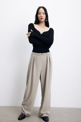 Buckle-detail tailored trousers