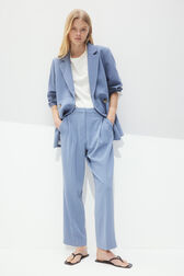 Wide crease-leg trousers