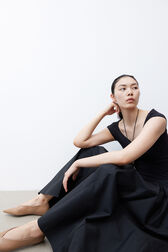Ballerina-neckline top