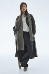 Wide crease-detail trousers