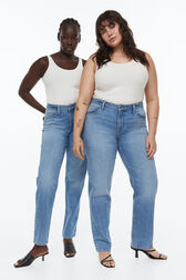 ซื้อ กางเกงยีนส์เอวปกติทรงตรง สี ออนไลน์ สำหรับผู้หญิง | H&M Thailand