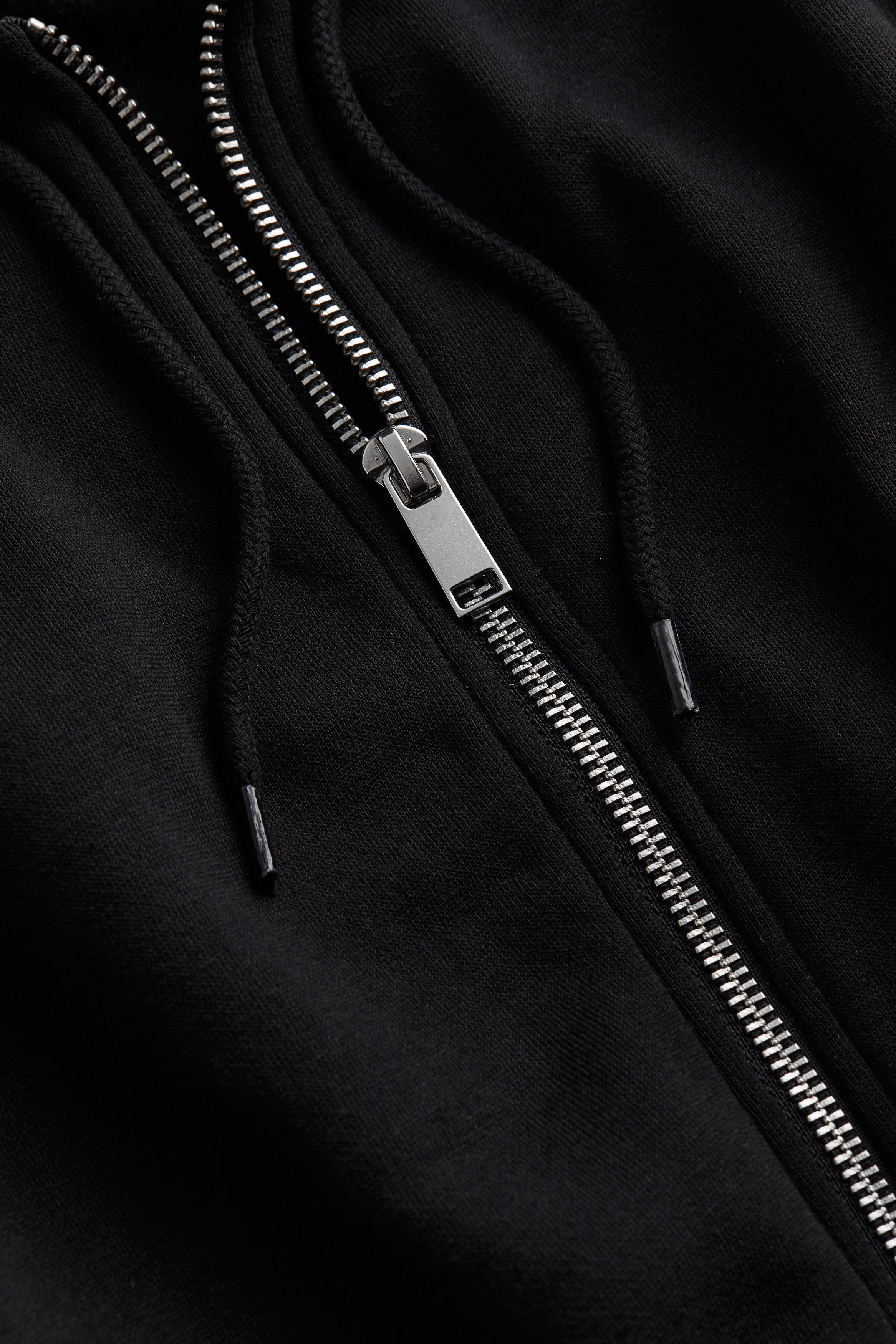Cropped zip-through hoodie