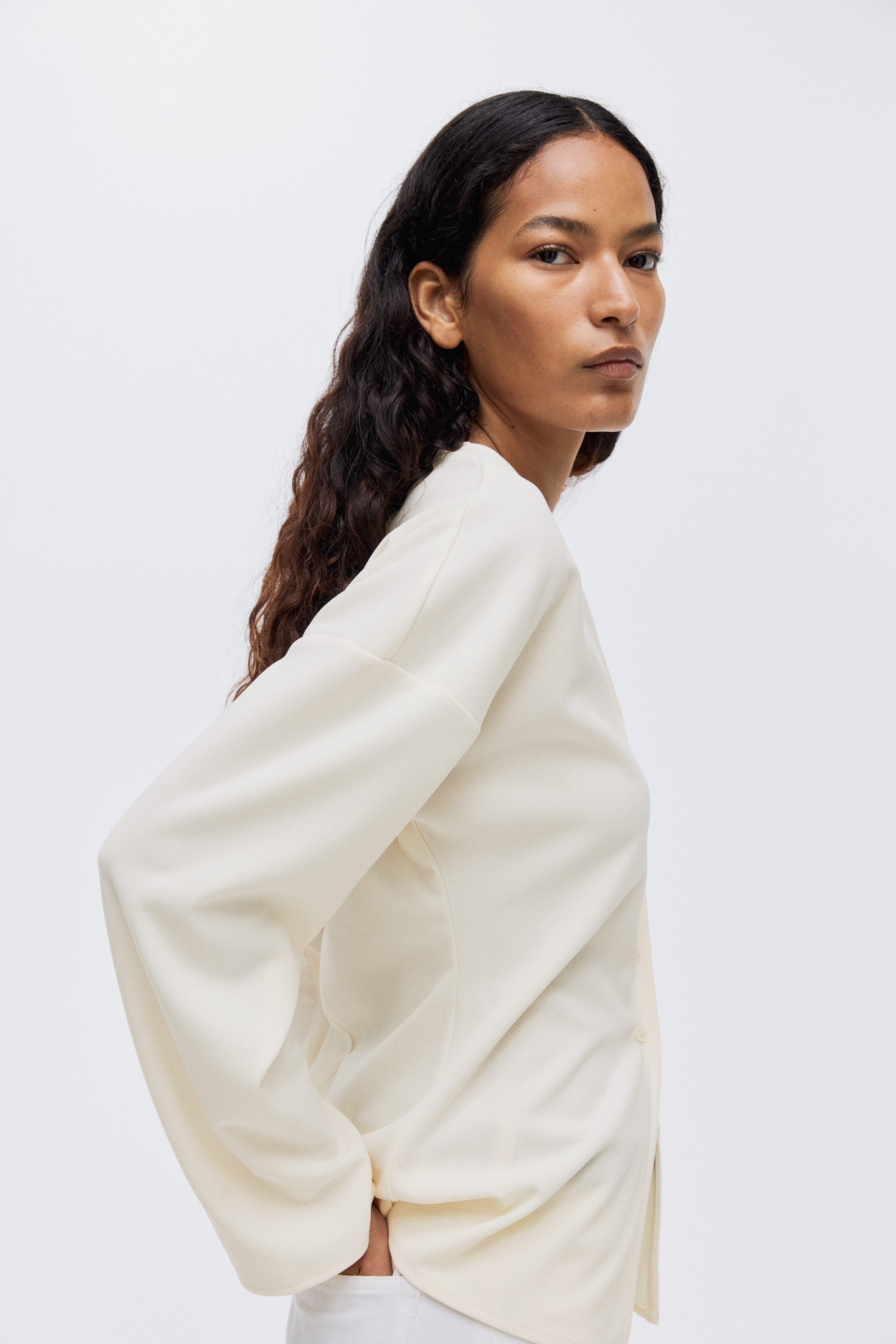 Button-front top