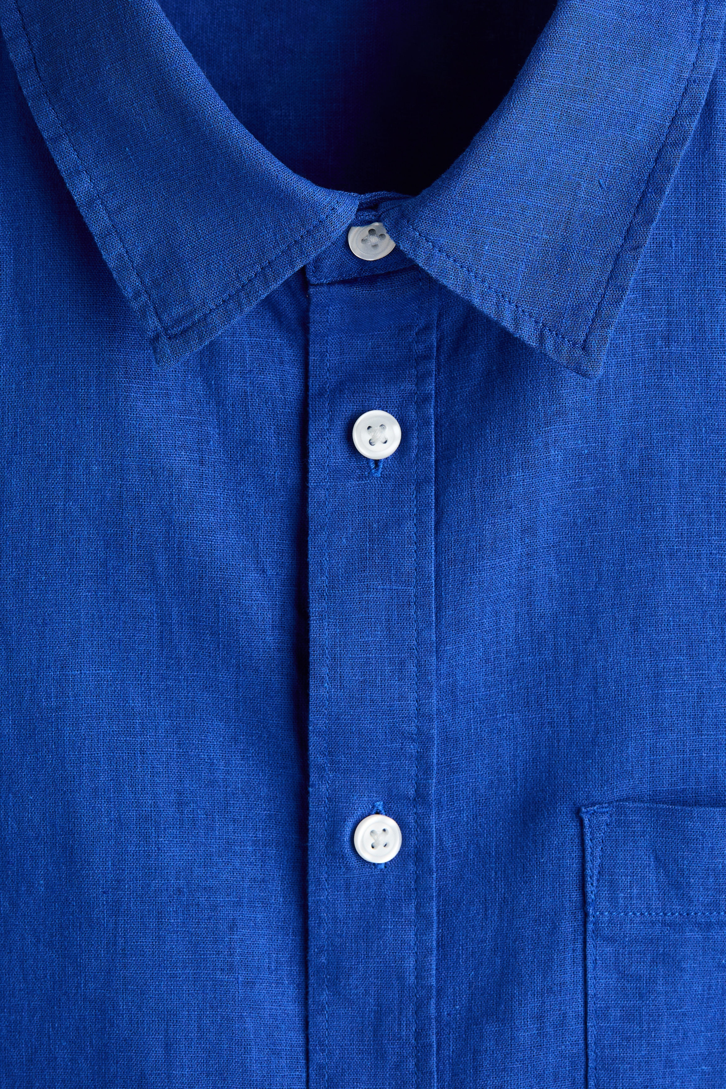 Kemeja Regular Fit campuran Linen